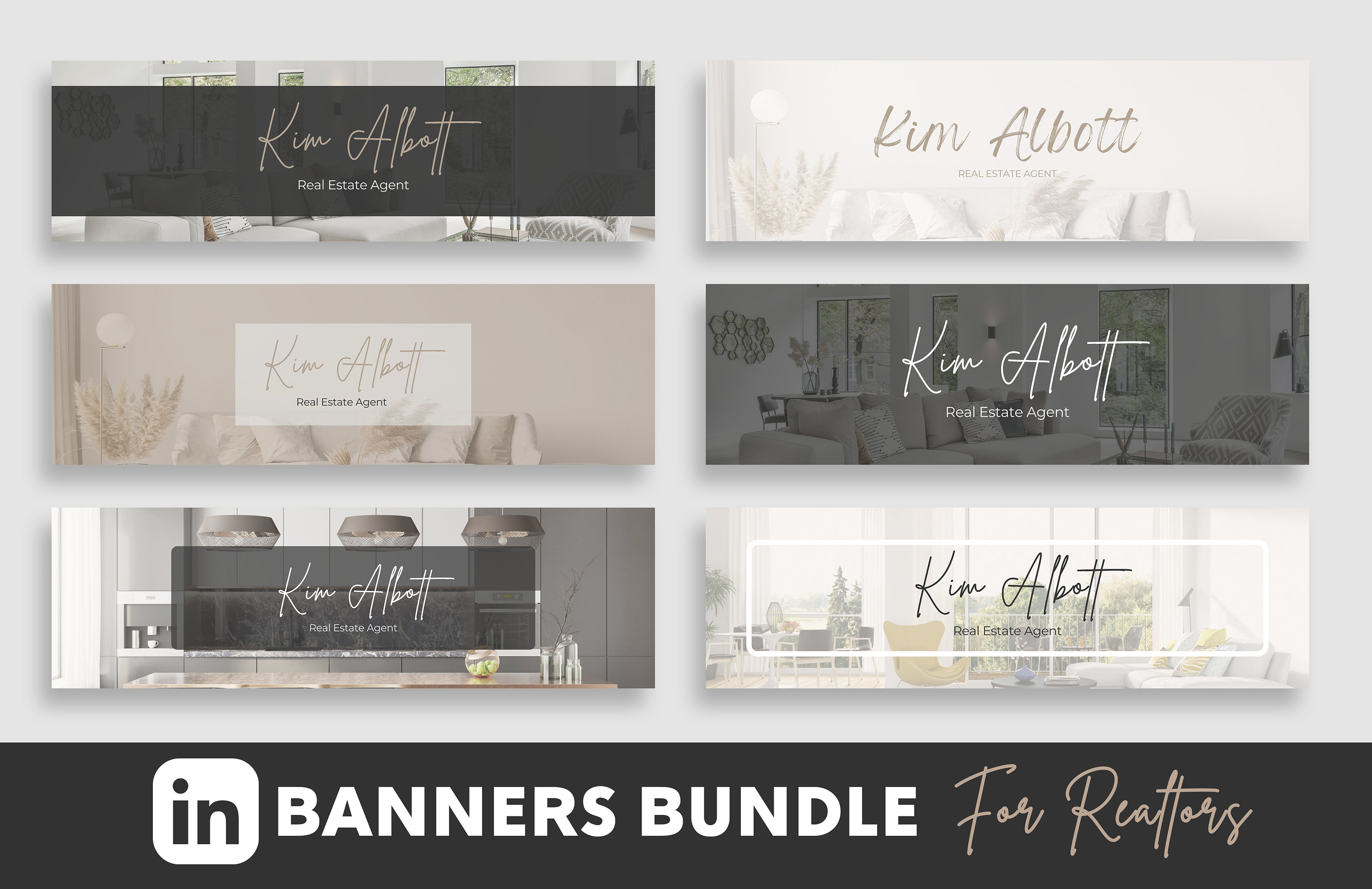 Real Estate Linkedin Banner Bundle Linkedin Banner for Real - Etsy
