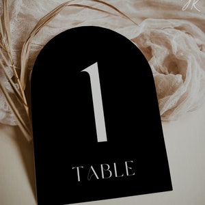 Arch Table Number Template Bundle Terracotta Boho Sage Black Modern ...