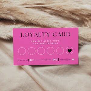 Pink and Black Loyalty Card Bundle Beauty Referral Lash Business Card ...
