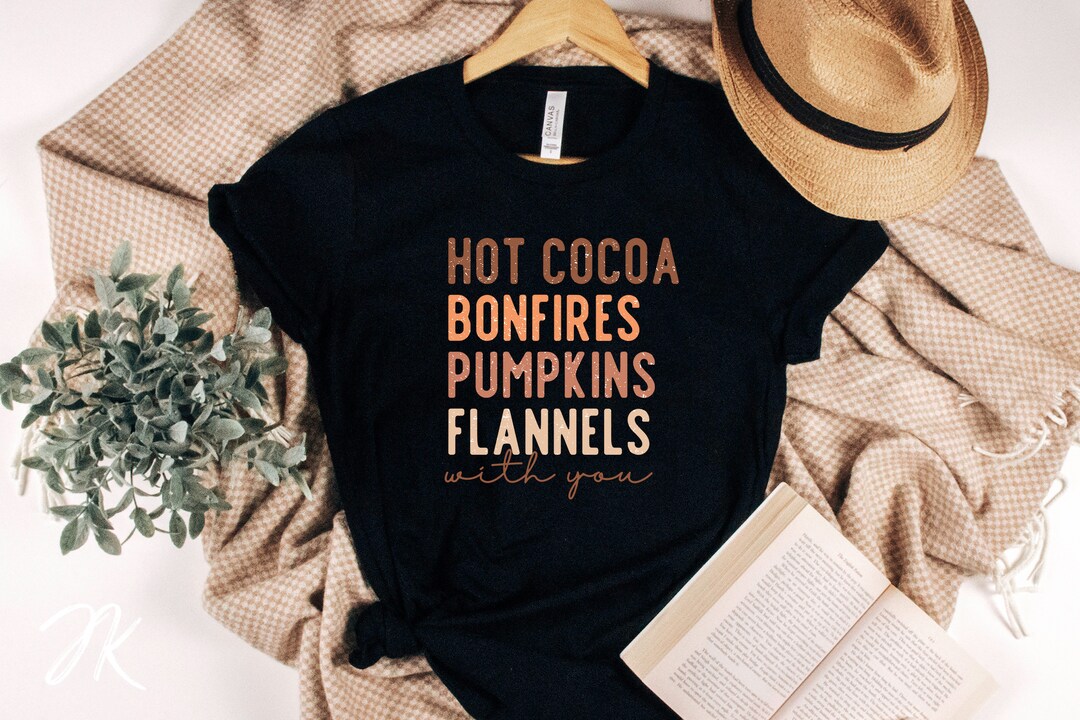 Hot Cocoa Bonfires Pumpkins Flannels PNG Distressed Retro Fall Vibes ...