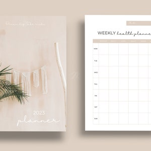 2023 Editable Digital Printable Boho Planner iPad Planner Canva Daily ...