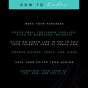 Editable Black Logo Canva Template Bundle: DIY Business Logos - Etsy