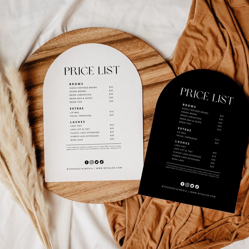 Lash Price List - Etsy