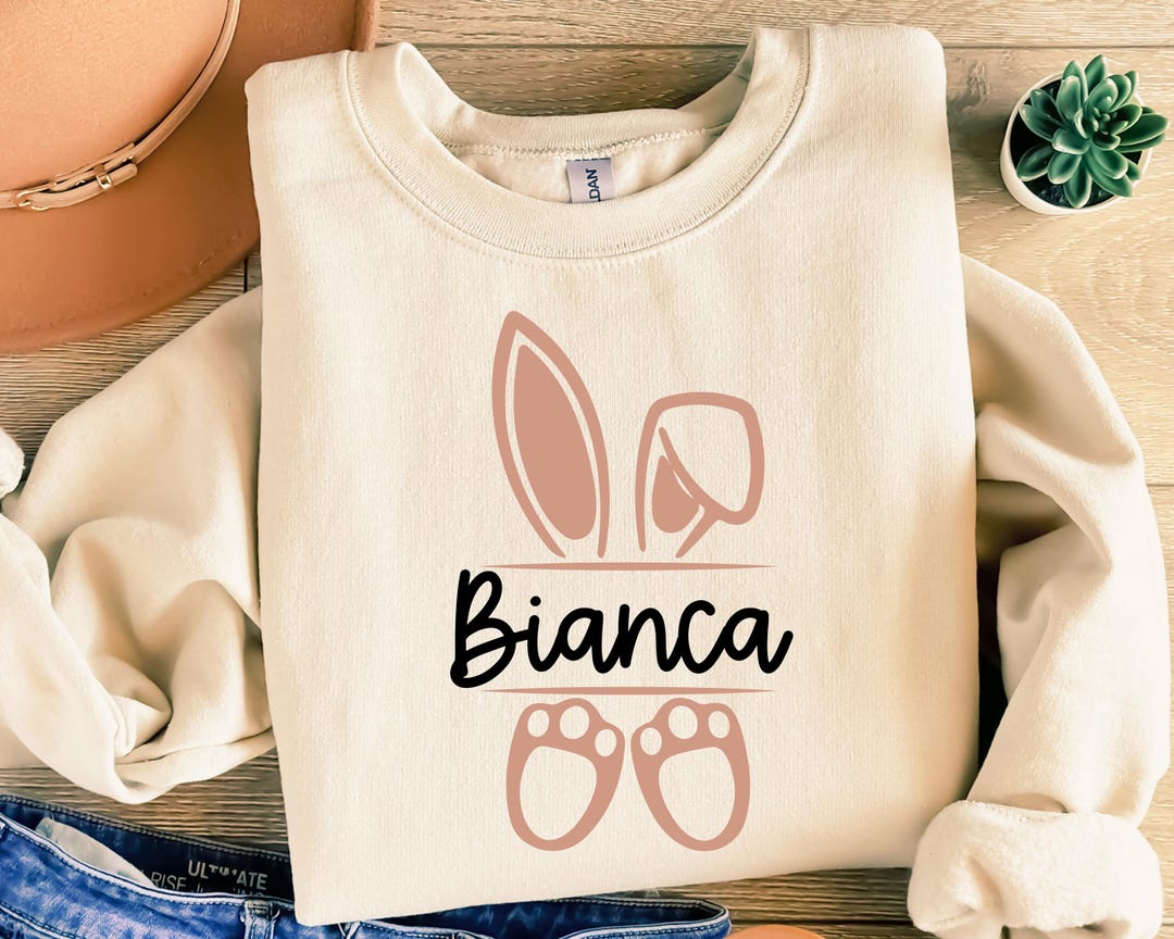 BIANCA Gift | Easter Bunny Name SVG PNG | Easter Bunny Name Monogram ...
