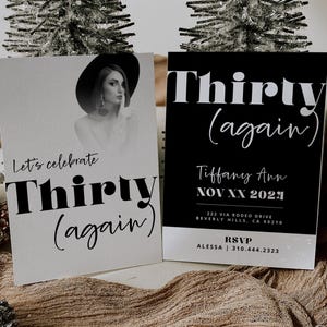 30th Birthday Party Invitation Bundle | Elegant Thirty Again Bday Party ...