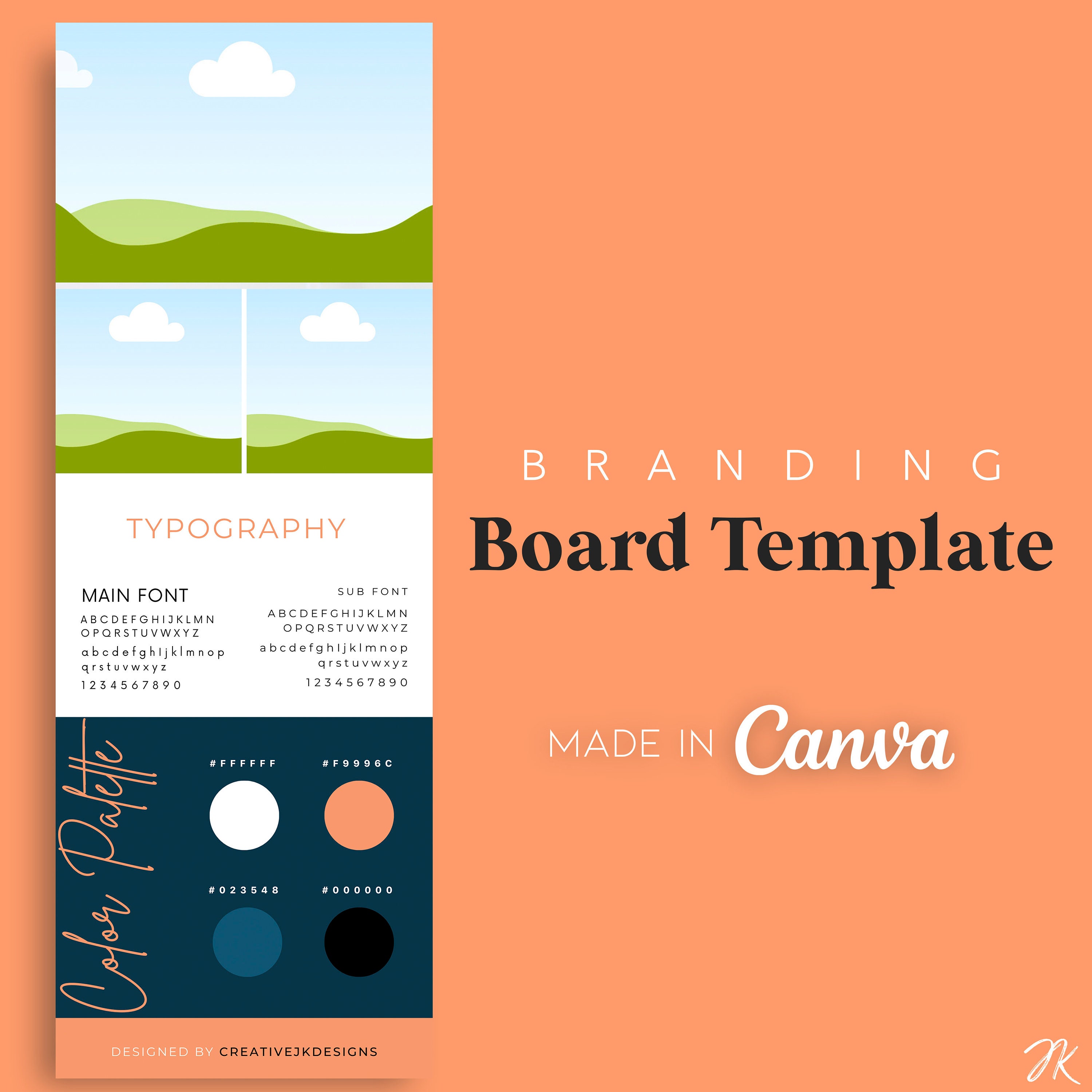 Brand Board Canva Template Canva Branding Kit Template - Etsy