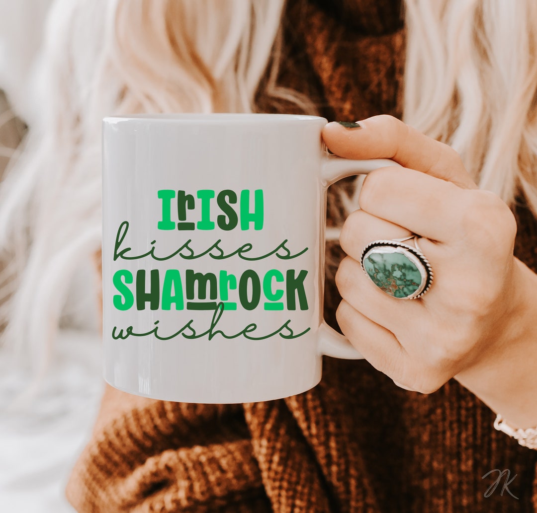 Retro Irish Kisses and Shamrock Wishes PNG | St Patrick's Day Shirt ...