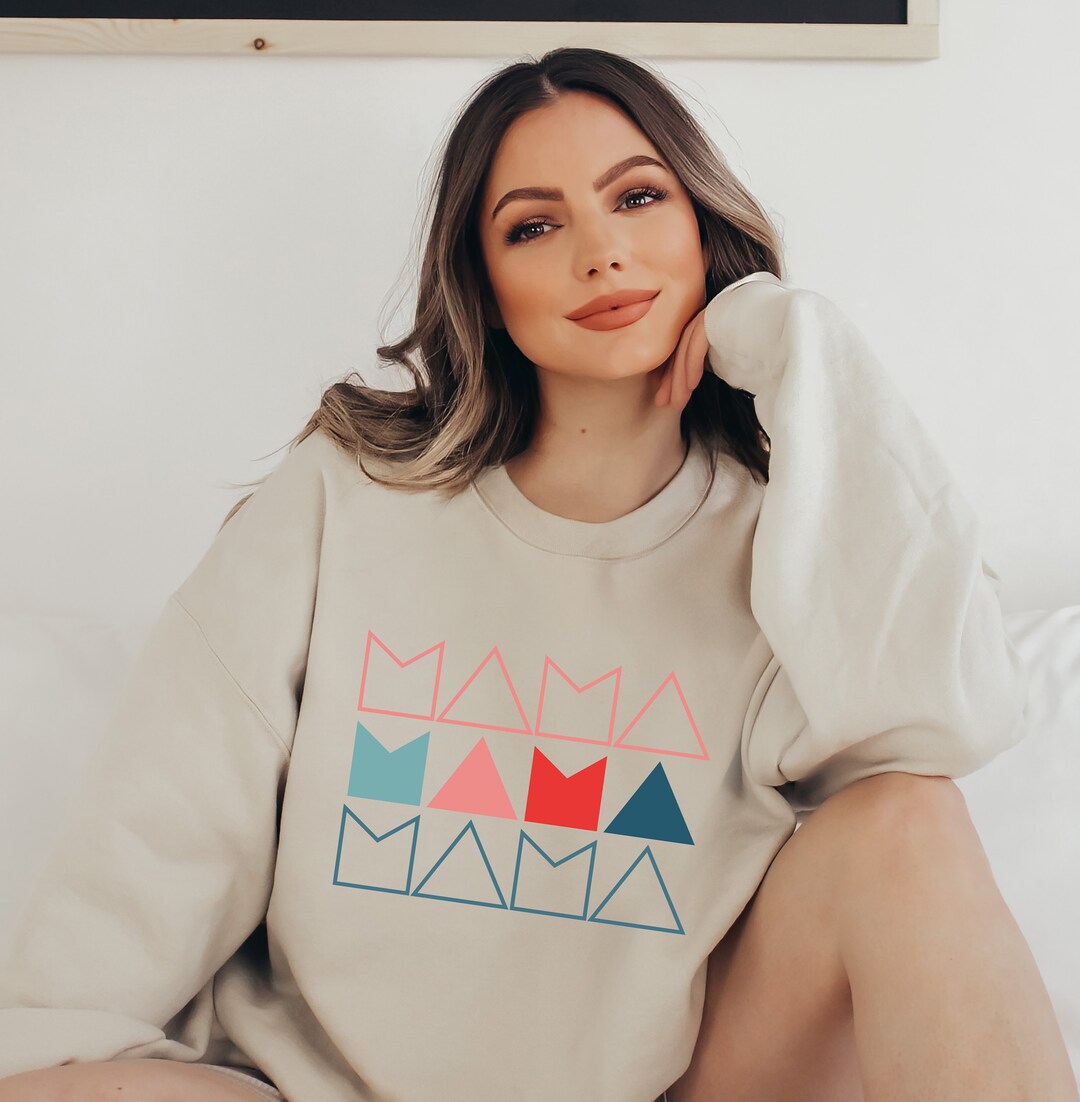 Retro Mama PNG | Geometric Y2K Mom Shirt Design (commercial Use) - Etsy