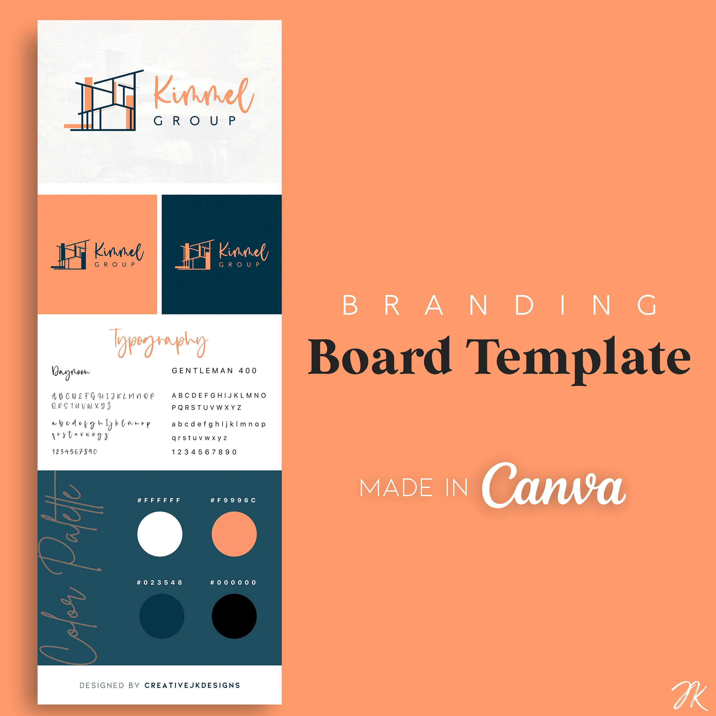 Brand Board Canva Template Canva Branding Kit Template - Etsy