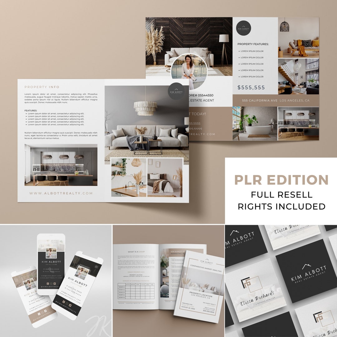 Luxury Real Estate Marketing Templates Bundle | Canva PLR - Etsy