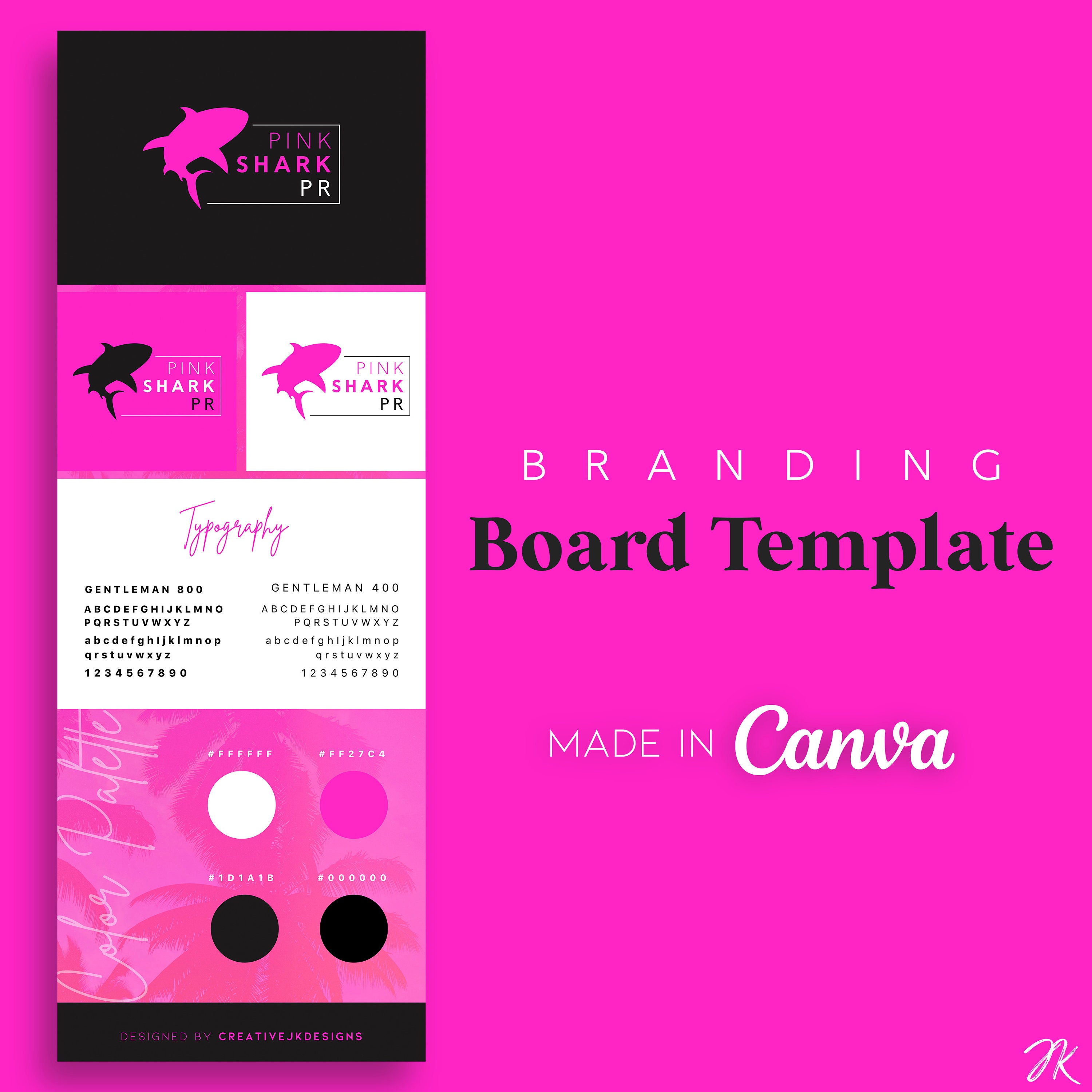 Brand Board Canva Template Canva Branding Kit Template - Etsy