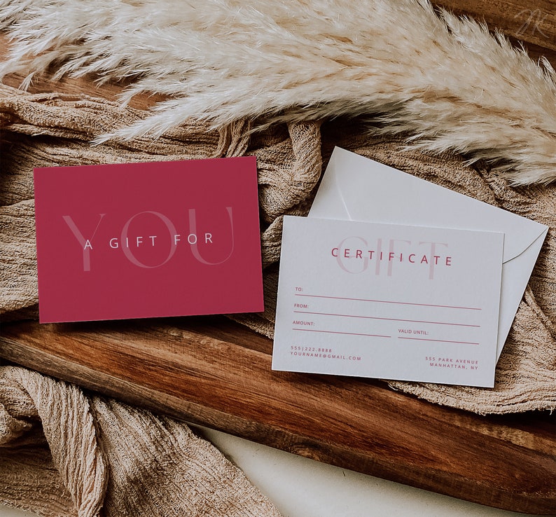 Gift Certificate Template Bundle DIY Gift Voucher Editable - Etsy