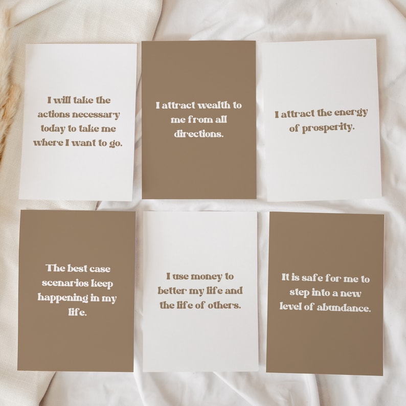 50 Printable Boho Affirmation Cards Positive Quotes - Etsy