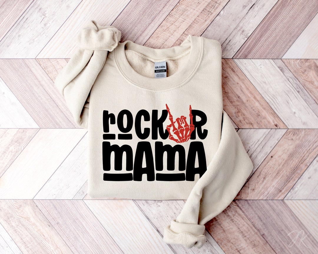 Retro Rocker Mama PNG | Skeleton Hand, Halloween Shirt Design ...