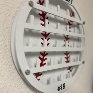 Personalized Baseball Ring Display: Custom Tournament Trophy Wall ...