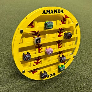 Personalized Softball Ring Display: Custom Team Trophy, Wall Hanger - Etsy