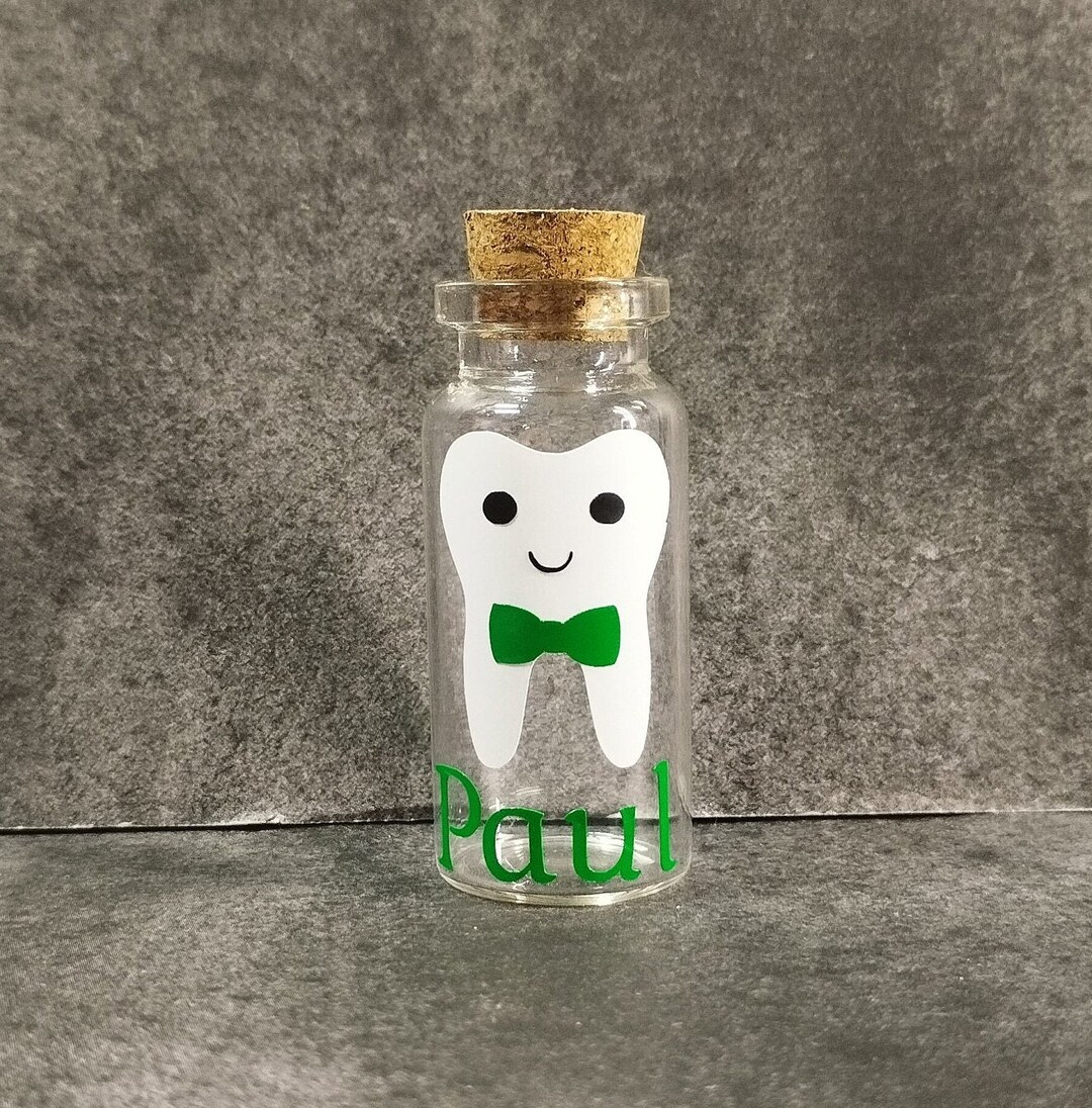 Milk Tooth Glass PAUL Tooth Motif Milk Teeth Tooth Glass - Etsy