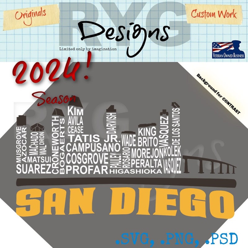 San Diego Padres Font - Etsy