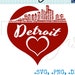 Detroit Icons Skyline Graphic - Etsy