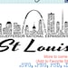 St. Louis Icons Skyline Graphic - Etsy