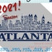 Atlanta Pro Baseball Team Skyline Names Graphic | Etsy