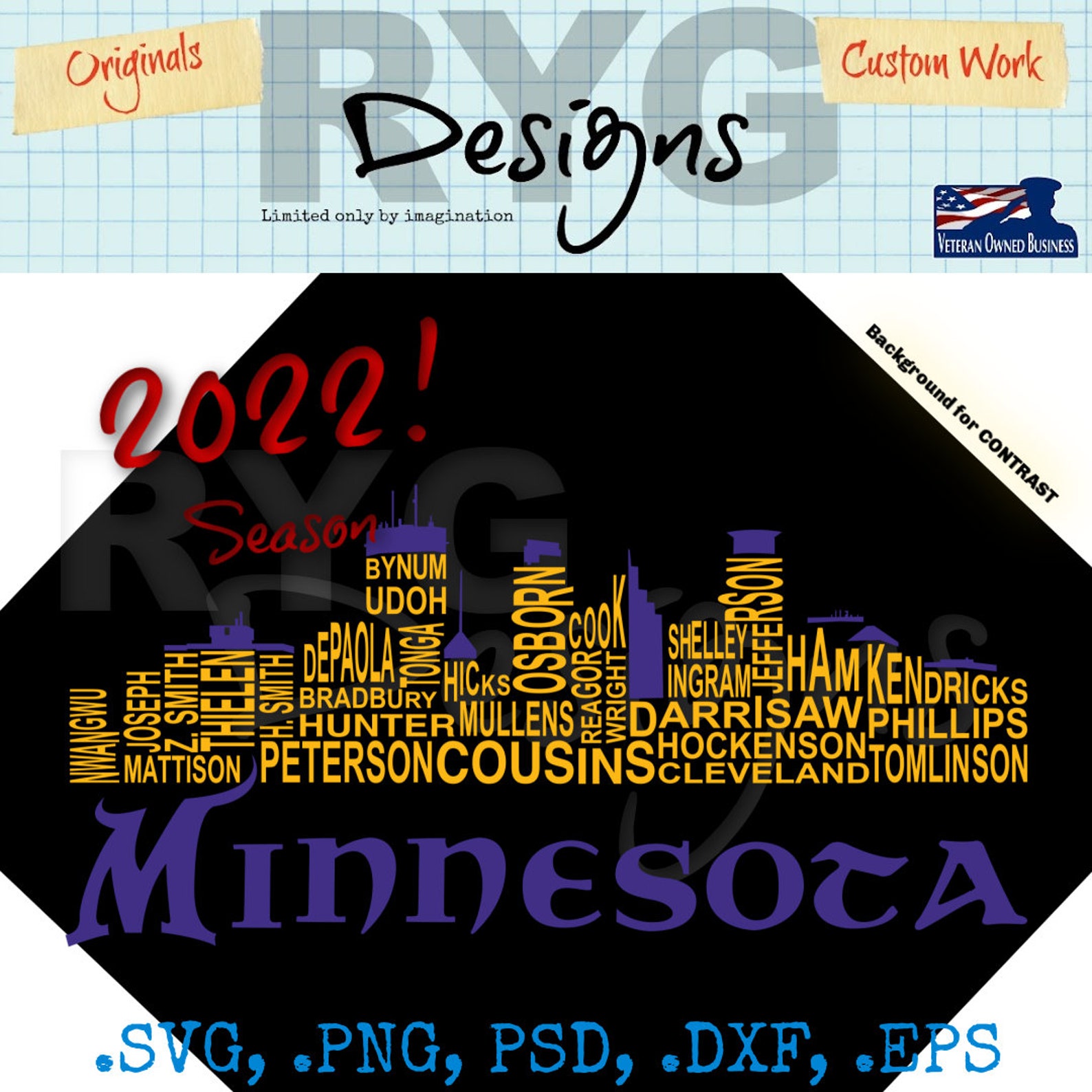 Minneapolis Skyline Names Graphic - Etsy