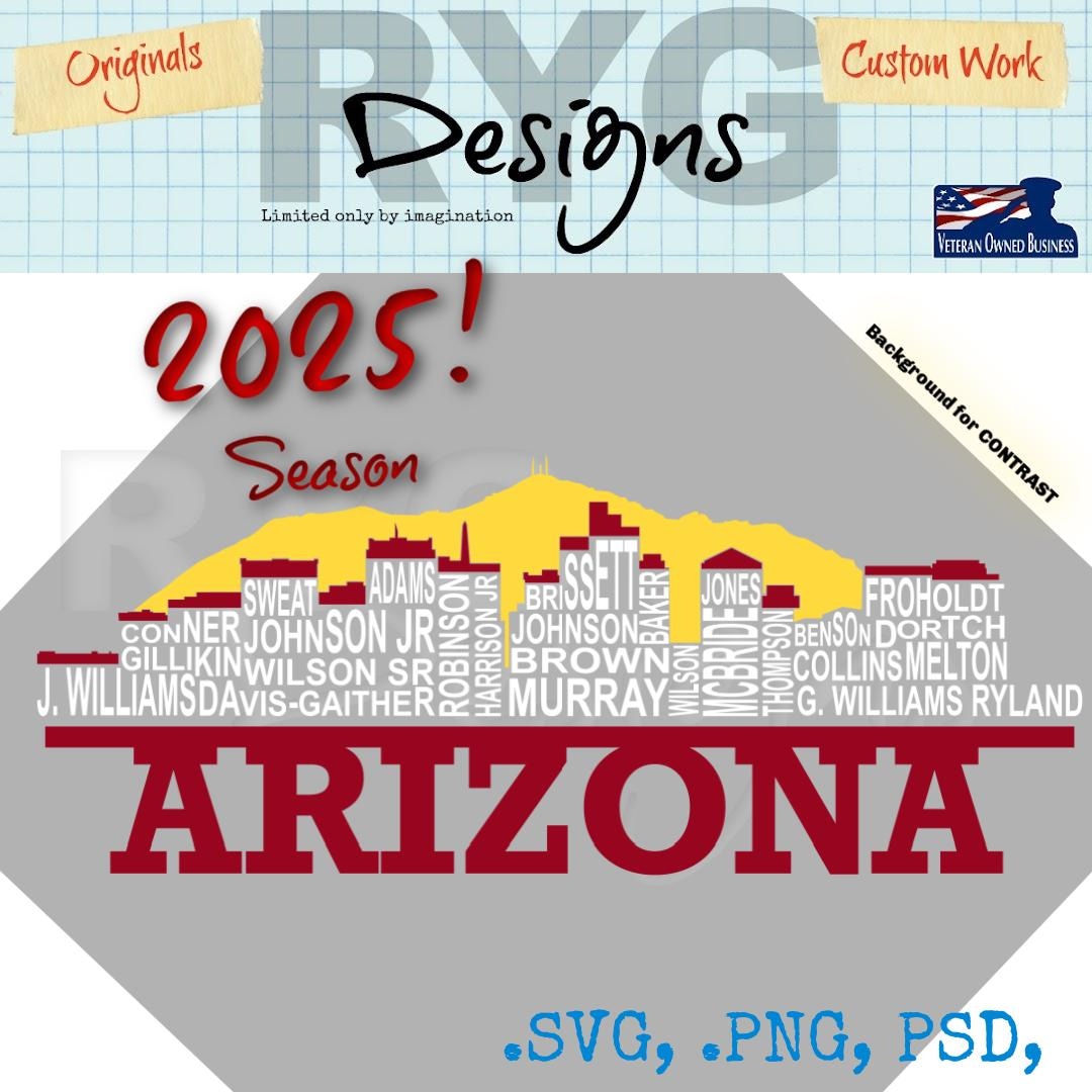 Phoenix Skyline Pro Football Team Names Graphic - Etsy