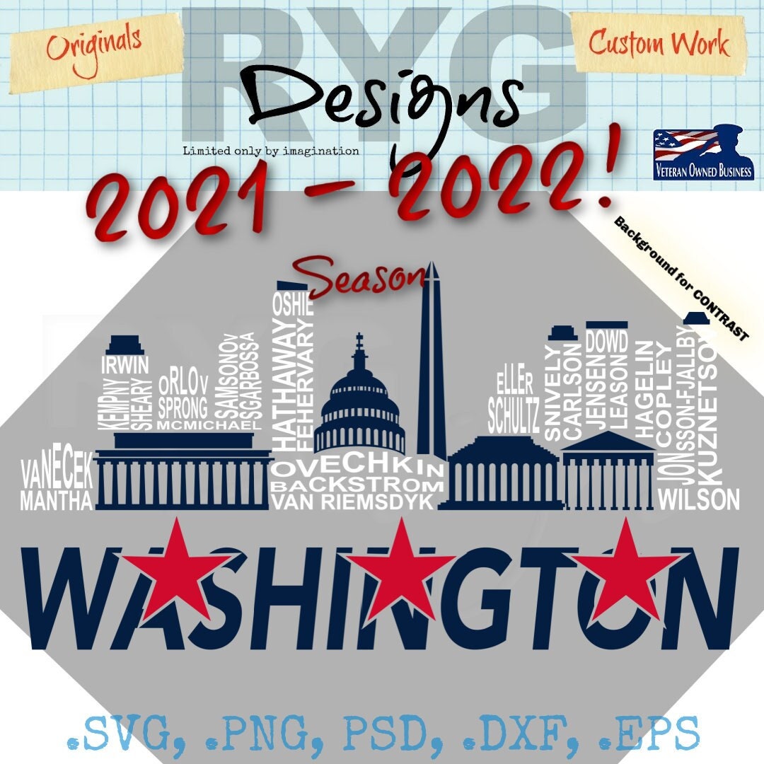 Washington DC Hockey Team Skyline Names Graphic - Etsy