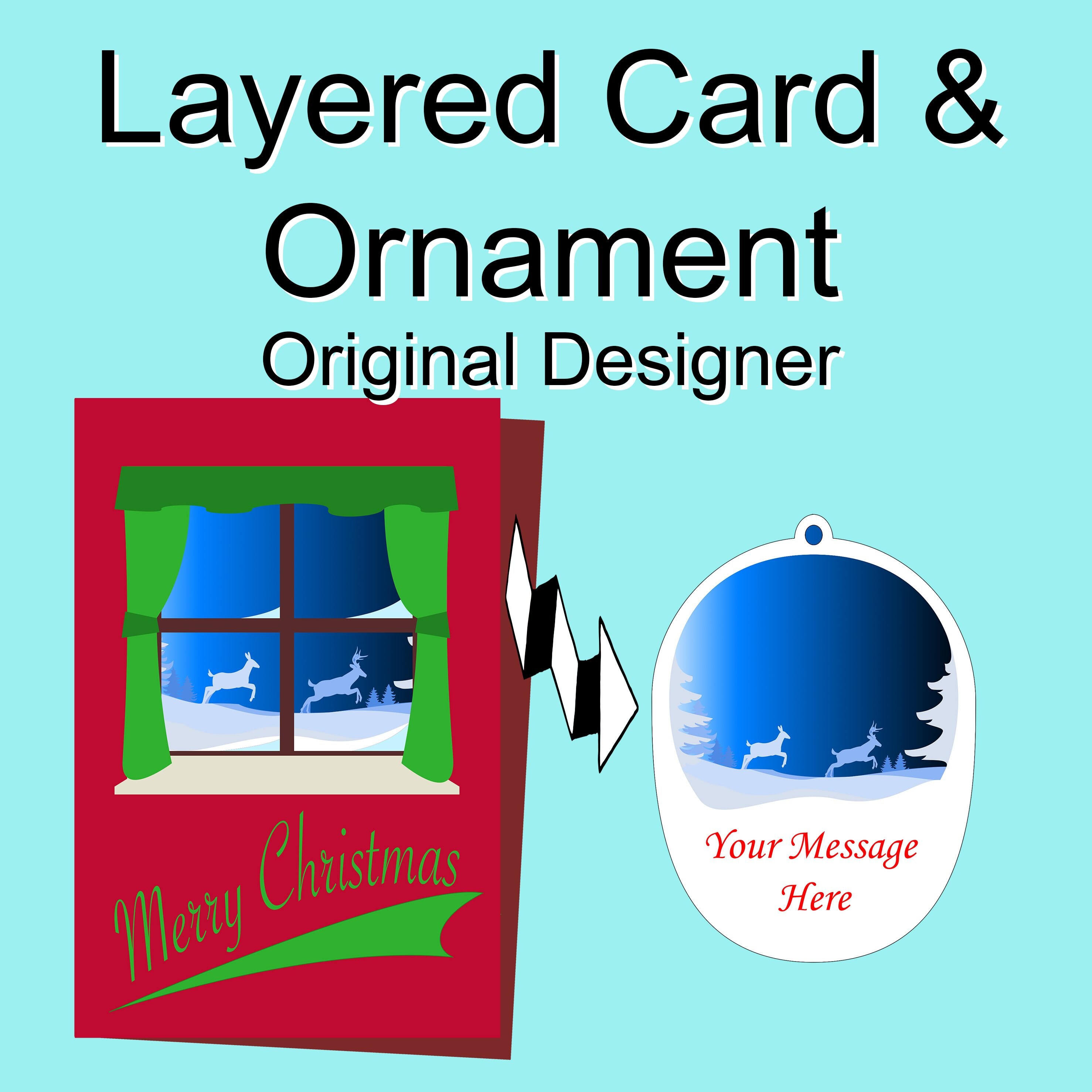 Layered Christmas Card and Ornament - Etsy