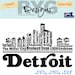 Detroit Icons Skyline Graphic - Etsy
