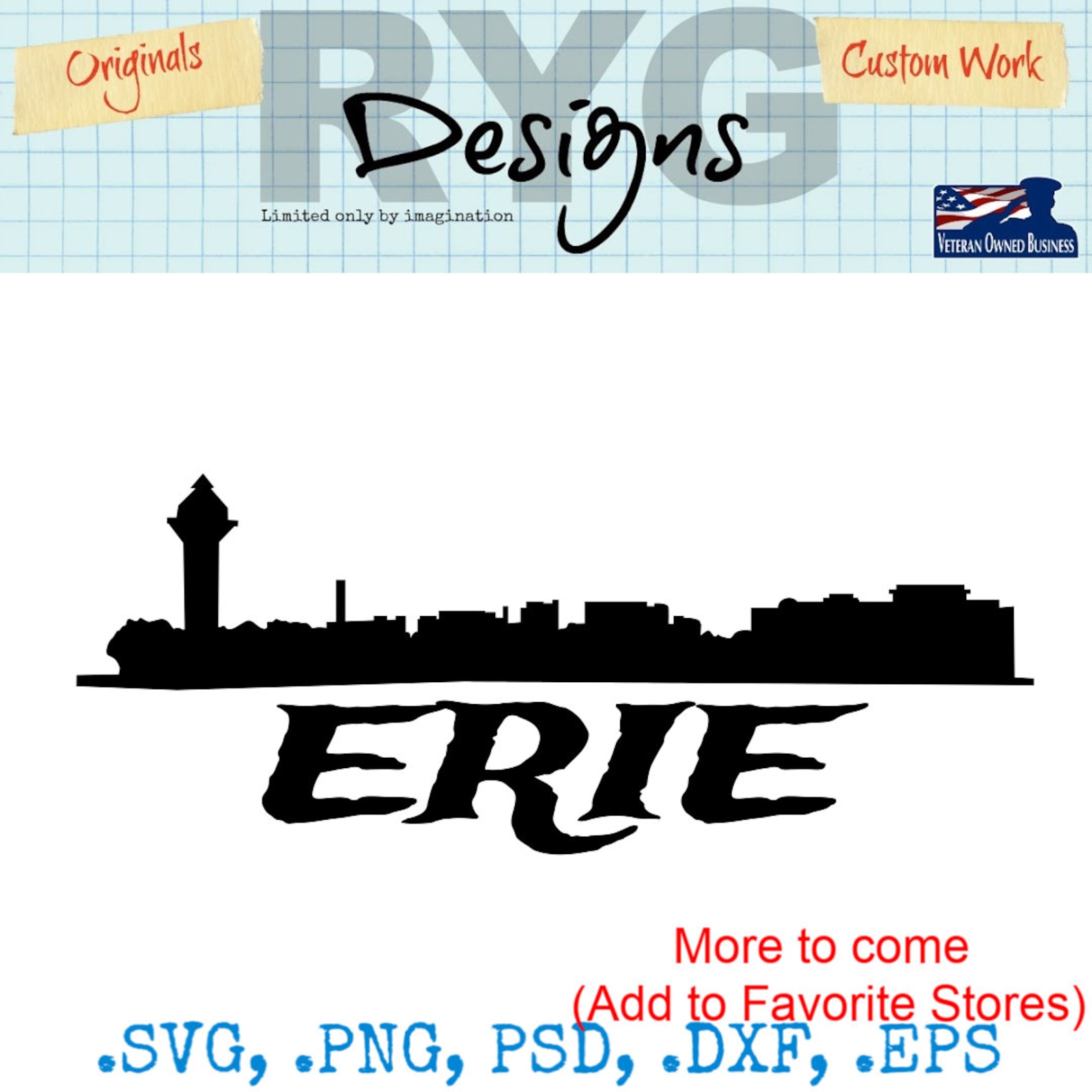 Erie Pennsylvania Skyline Graphic - Etsy