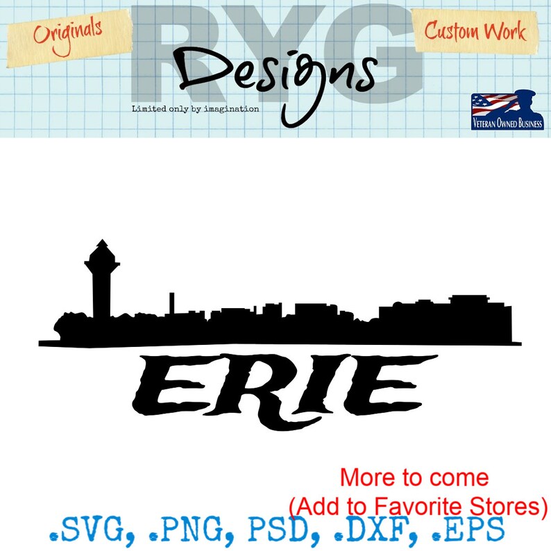 Erie Pennsylvania Skyline Graphic - Etsy
