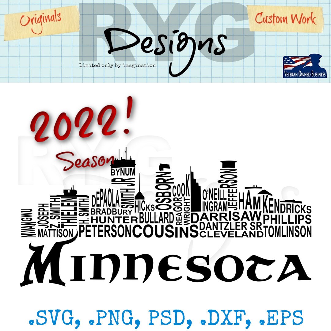 Minneapolis Skyline Names Graphic - Etsy