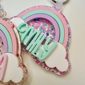 Rainbow Backpack Tag | Boho Rainbow Keychain | Backpack Tag | Bookbag ...