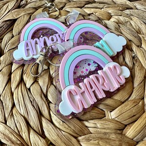 Rainbow Backpack Tag | Boho Rainbow Keychain | Backpack Tag | Bookbag ...