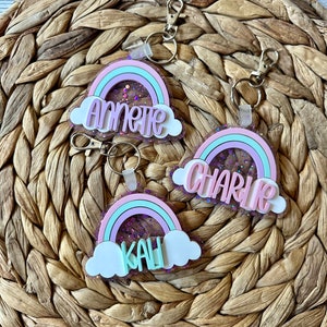 Rainbow Backpack Tag | Boho Rainbow Keychain | Backpack Tag | Bookbag ...
