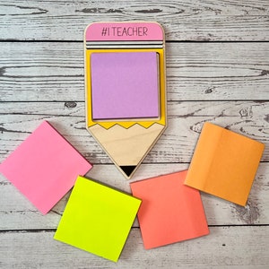Pencil Note Pad | Teacher Sticky Note Holder | Gifts for Teachers ...