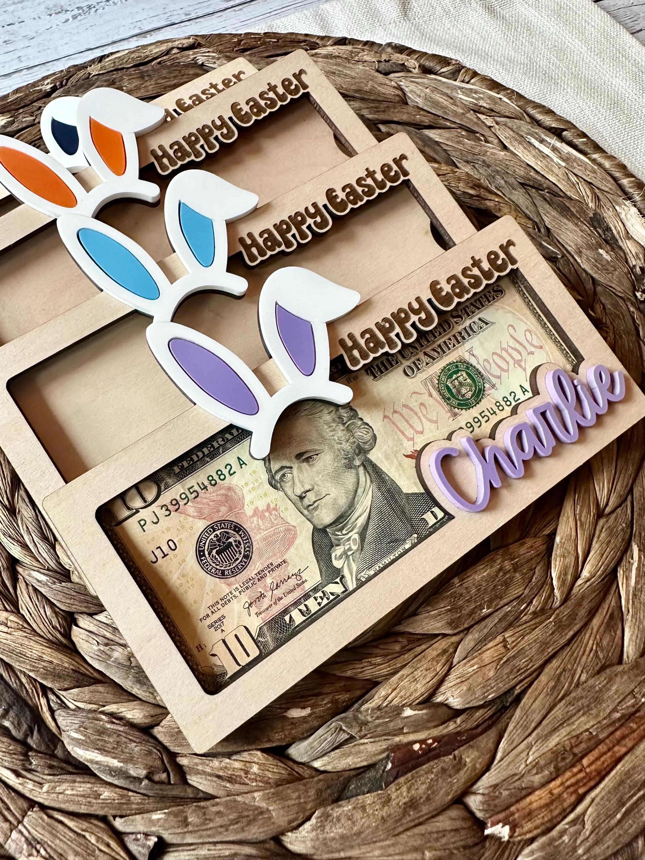 Easter Bunny Money Holder | Easter Cash Holder | Easter Basket Filler ...