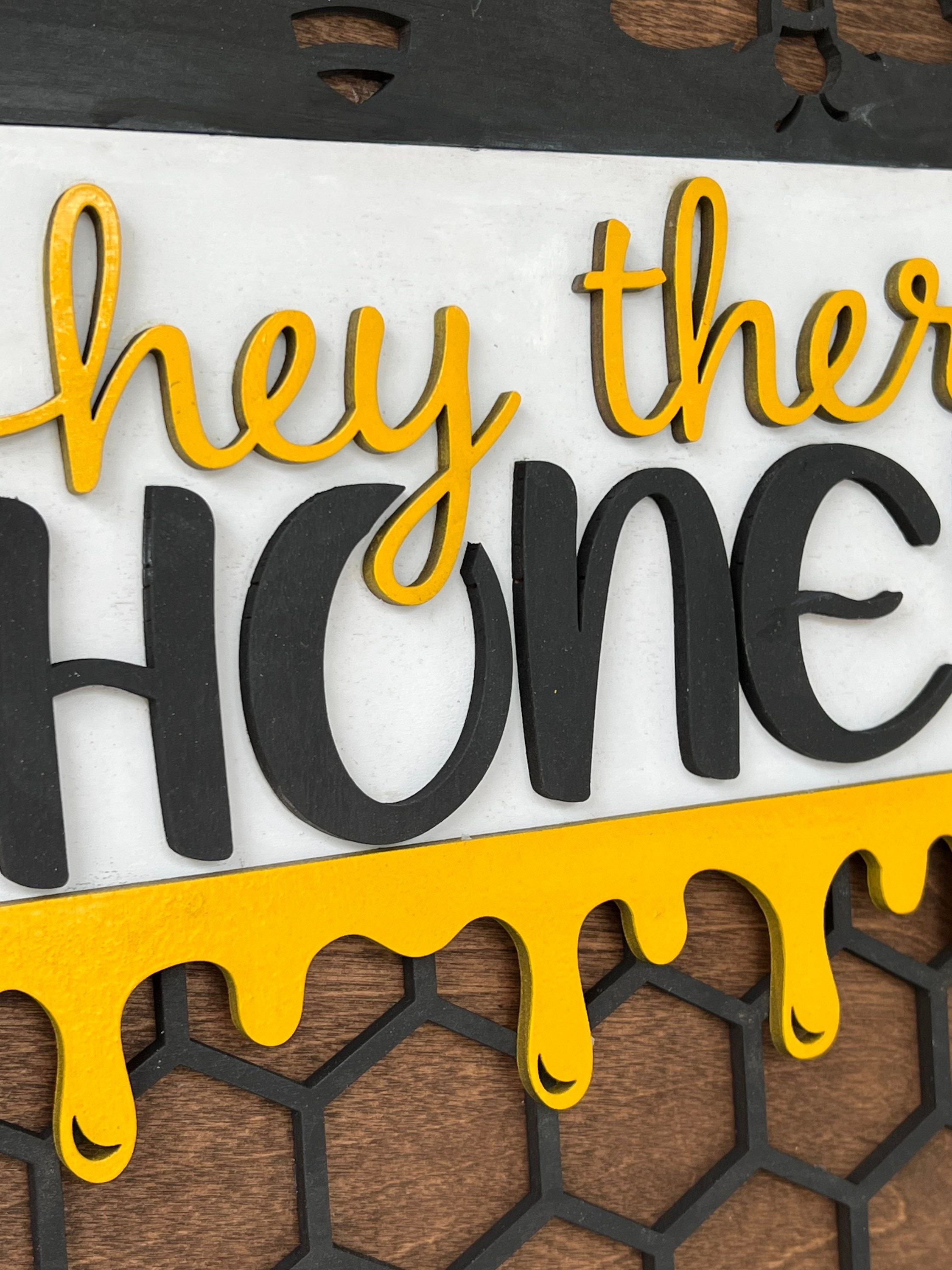 Bee Round Door Sign Hey There Honey Round Sign Honey Bee - Etsy