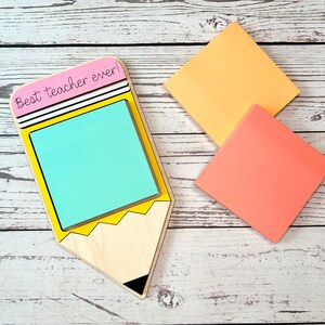 Pencil Note Pad | Teacher Sticky Note Holder | Gifts for Teachers ...