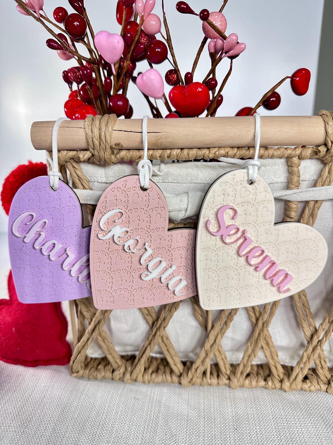 Personalized Heart Name Tag | Valentine’s Day Gift for Kids | Custom ...