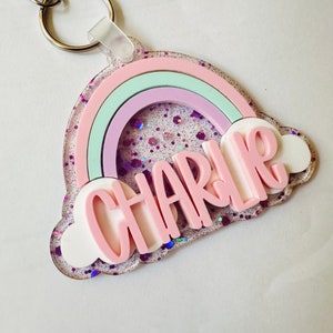 Rainbow Backpack Tag | Boho Rainbow Keychain | Backpack Tag | Bookbag ...