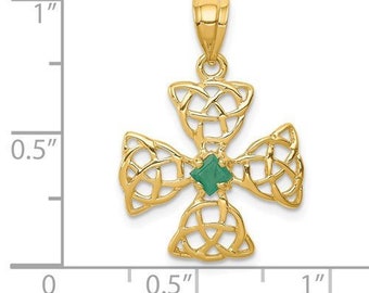 14k Solid Gold Irish Cross Pendant. Celtic Cross Irish - Etsy