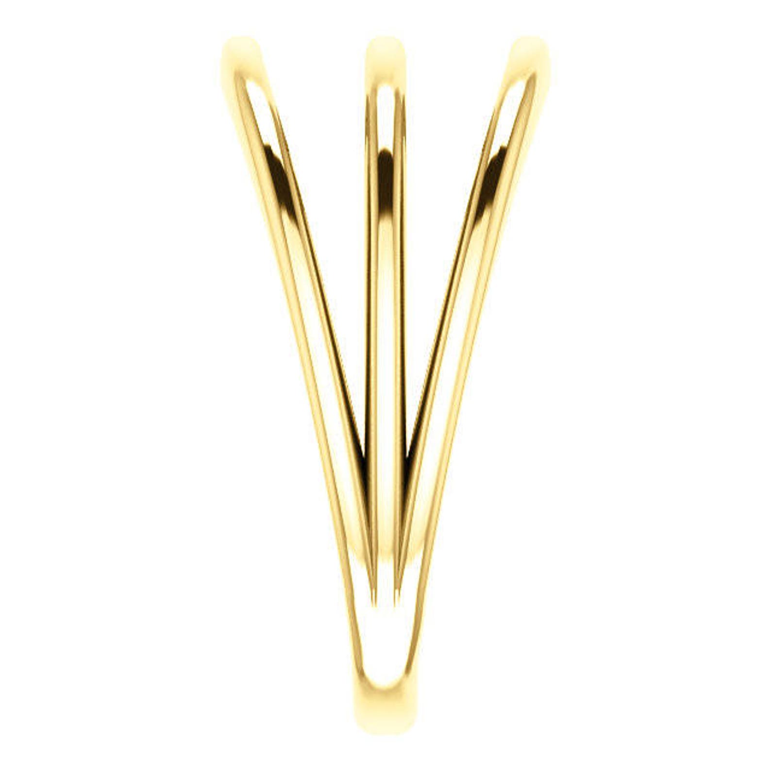 14K Yellow Gold Negative Space Ring - Etsy