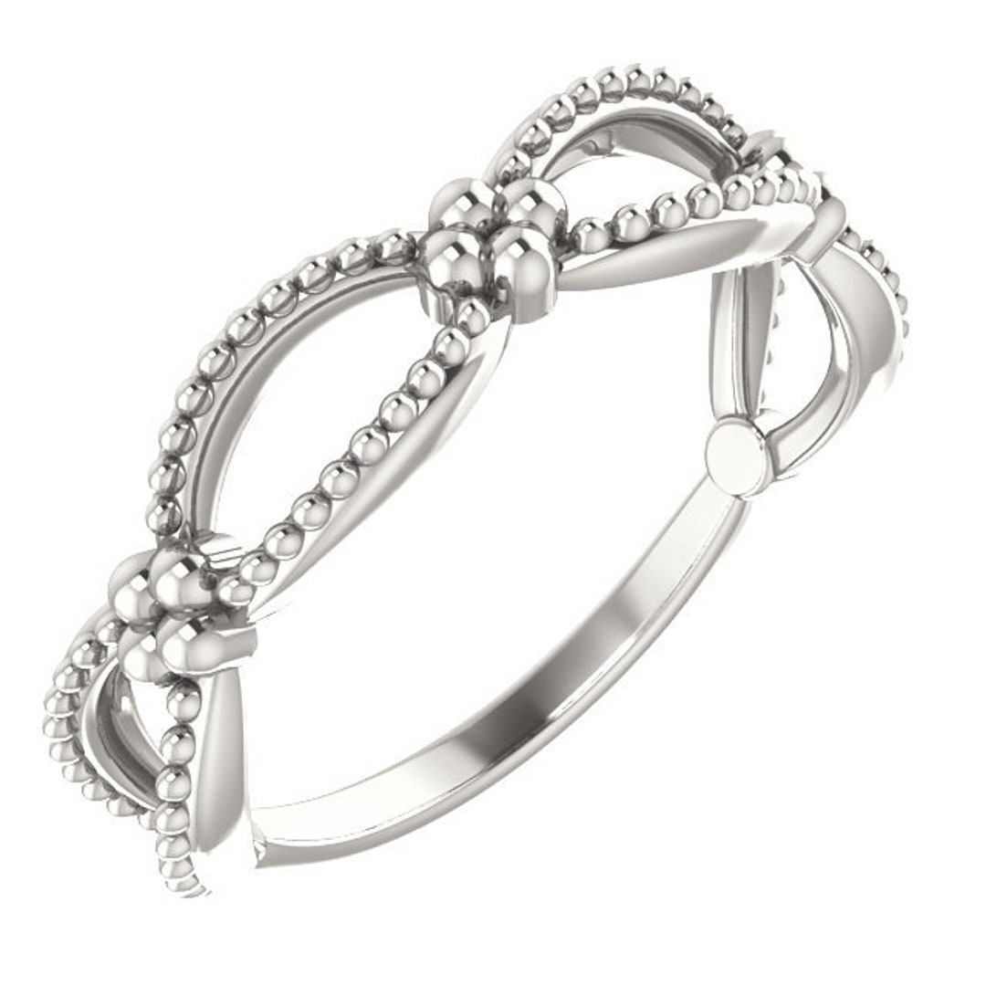 Sterling Silver Beaded Ring - Etsy