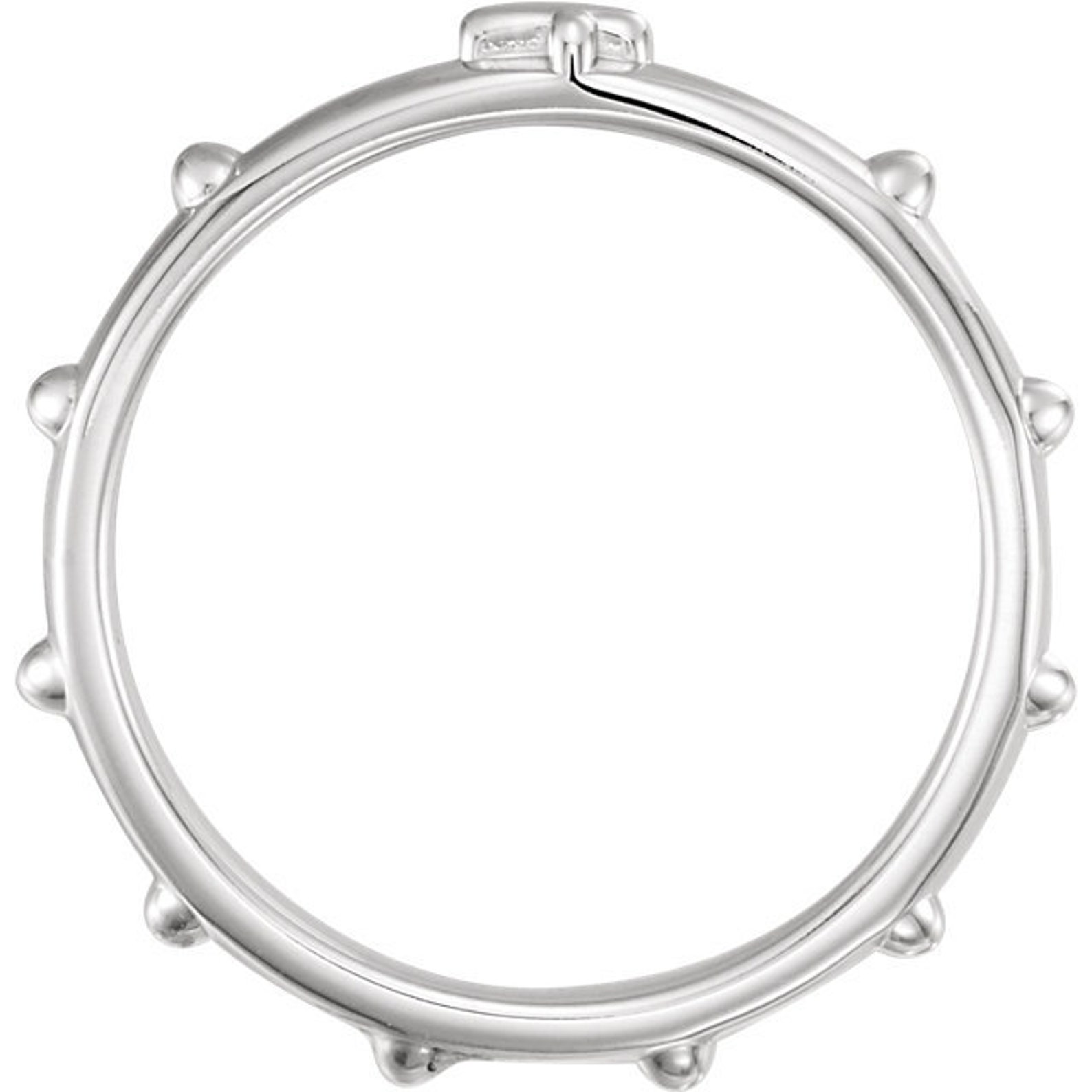 Sterling Silver Rosary Ring - Etsy