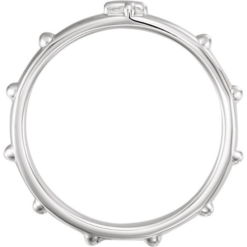 Sterling Silver Rosary Ring - Etsy