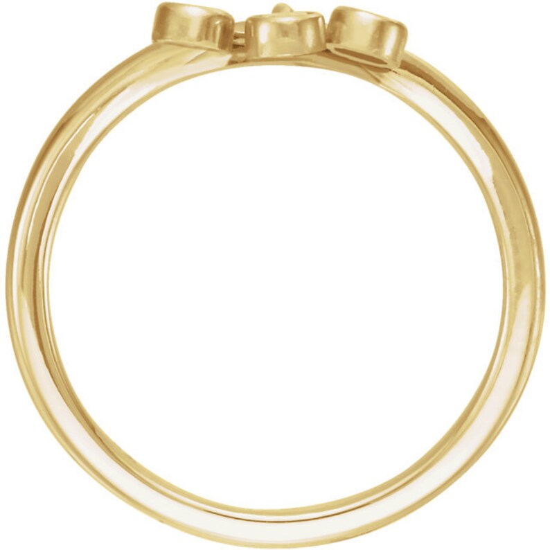 14K Yellow Gold Fringe Ring - Etsy