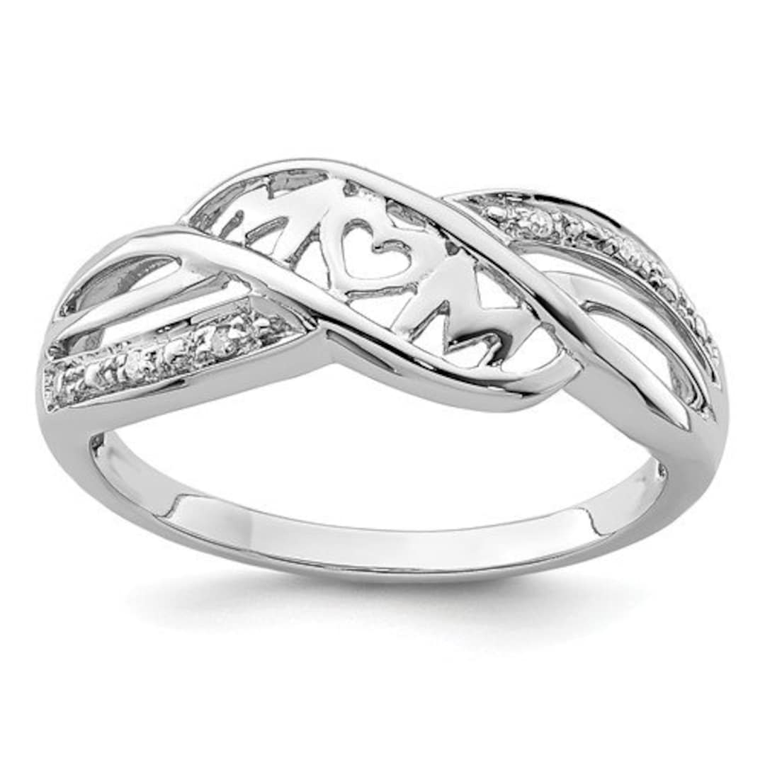 Band Mom Gift for Mother Sterling Silver Mom Ring - Etsy