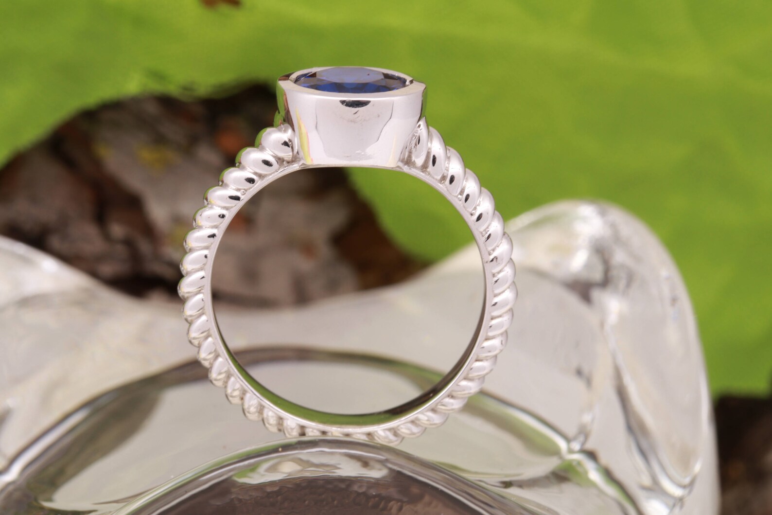 Sterling Silver Bezel Ring - Etsy